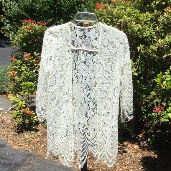Accessories | Elegant White Lace Tunic | Poshmark